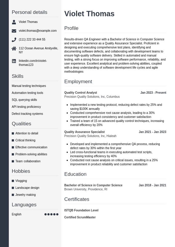 Resume Examples | Jobseeker
