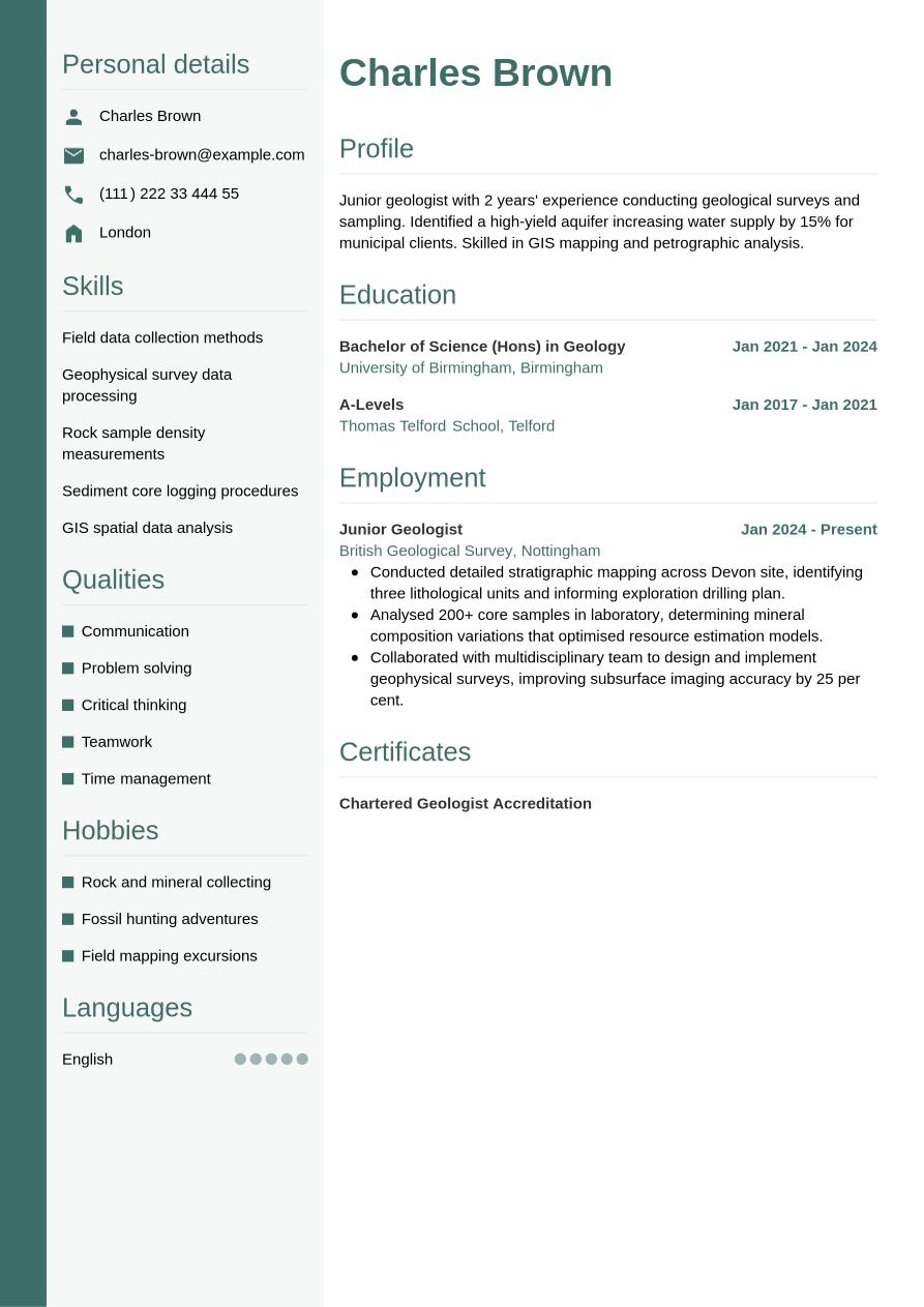 Geologist CV Writing Guide & Tips | Jobseeker