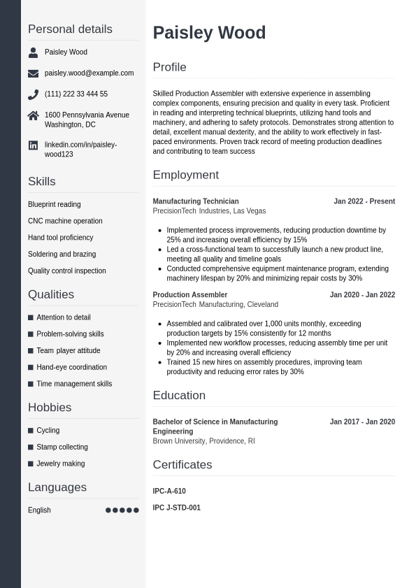 Resume examples | Jobseeker
