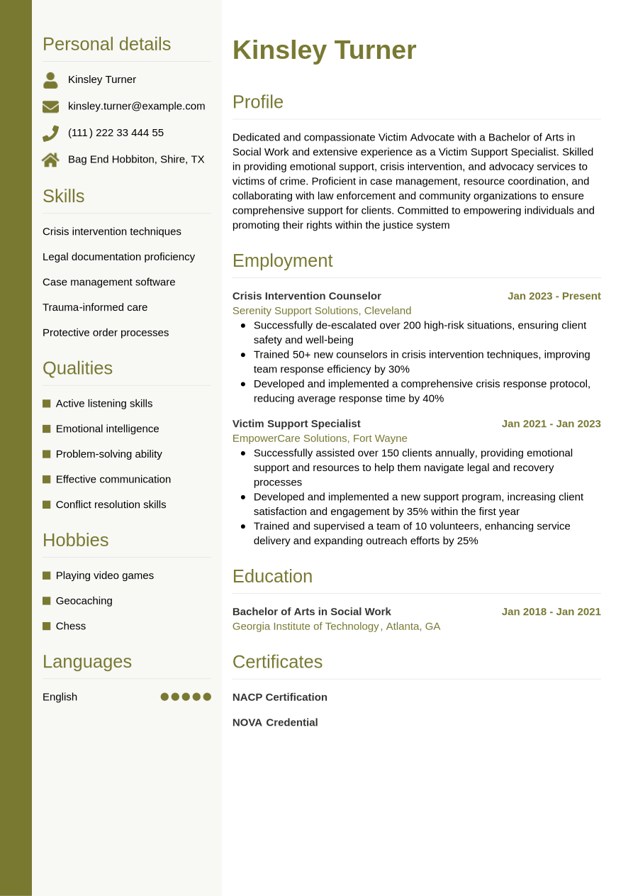 Resume examples | Jobseeker