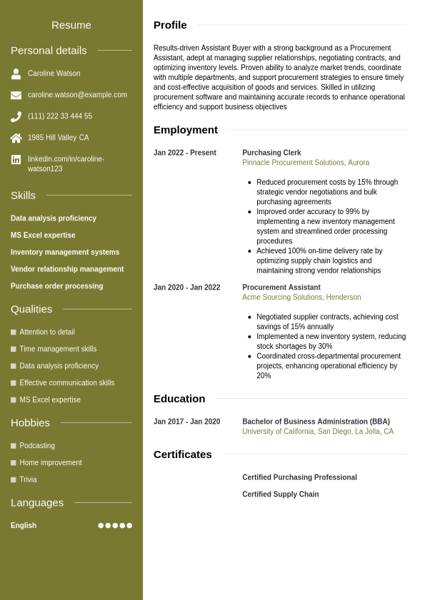 Resume examples | Jobseeker