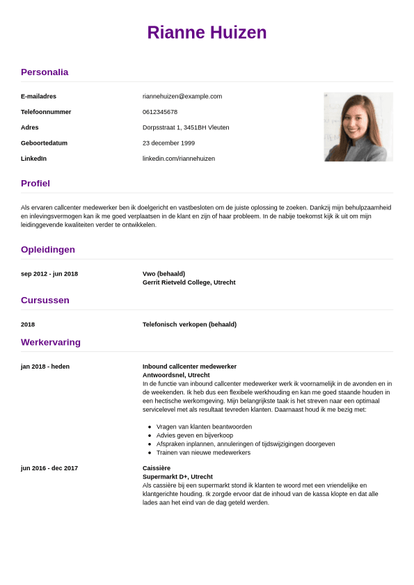 Cv-templates en lay-outs | Jobseeker