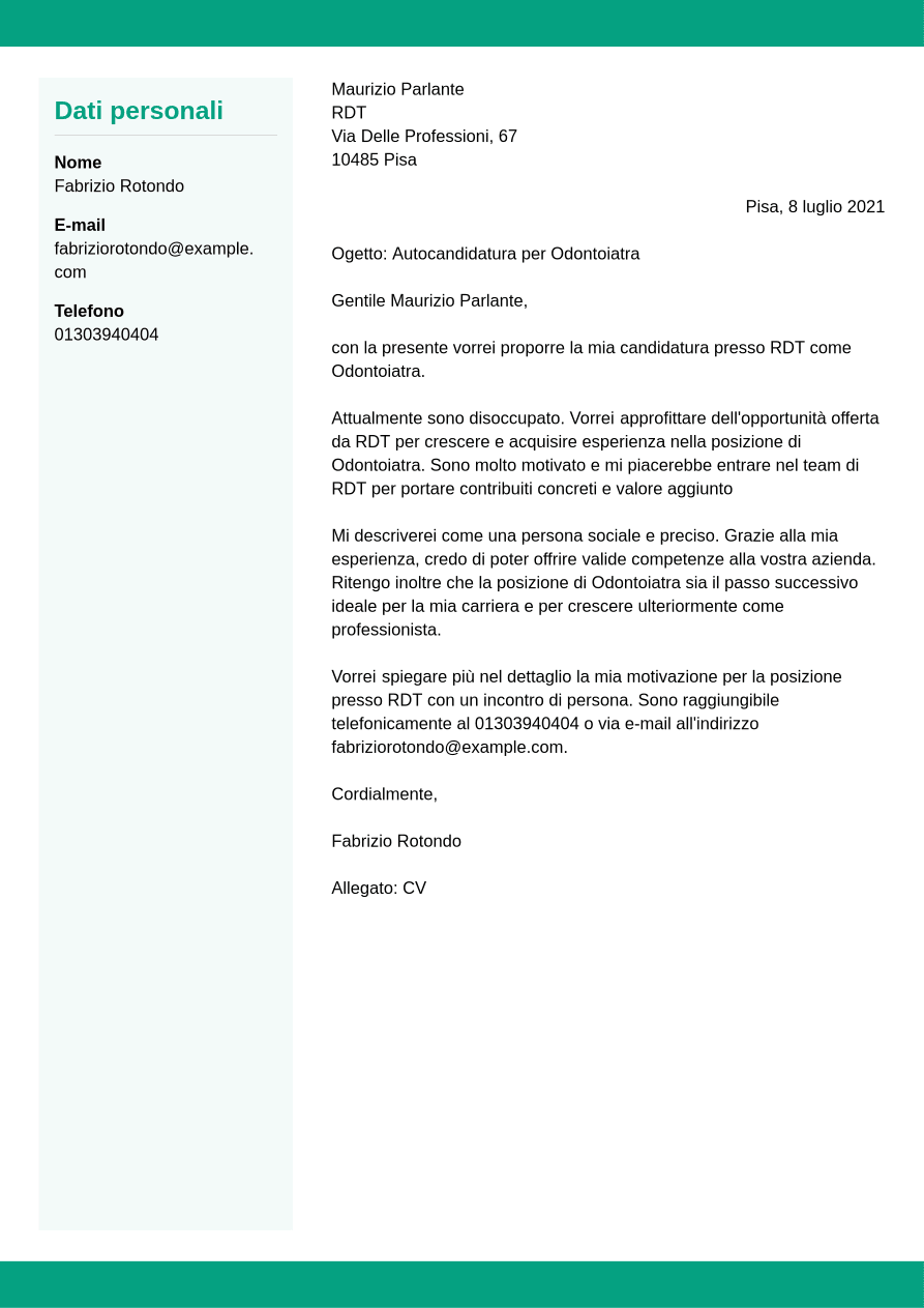 Modelli di lettera di presentazione perfetta | Jobseeker