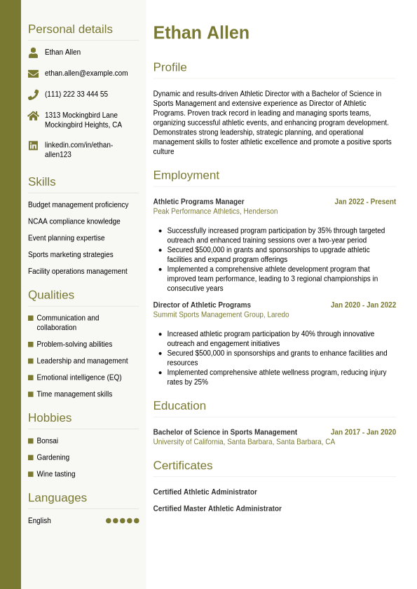 Resume examples | Jobseeker