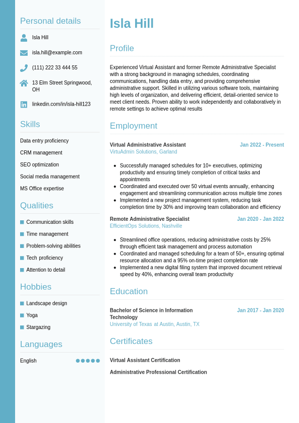 Resume Examples | Jobseeker