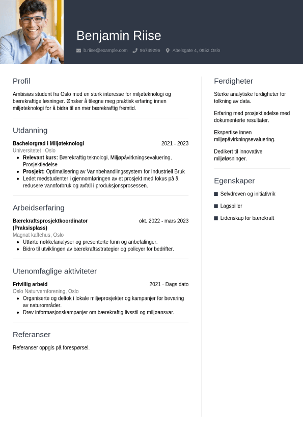 Praksis CV eksempel | Jobseeker
