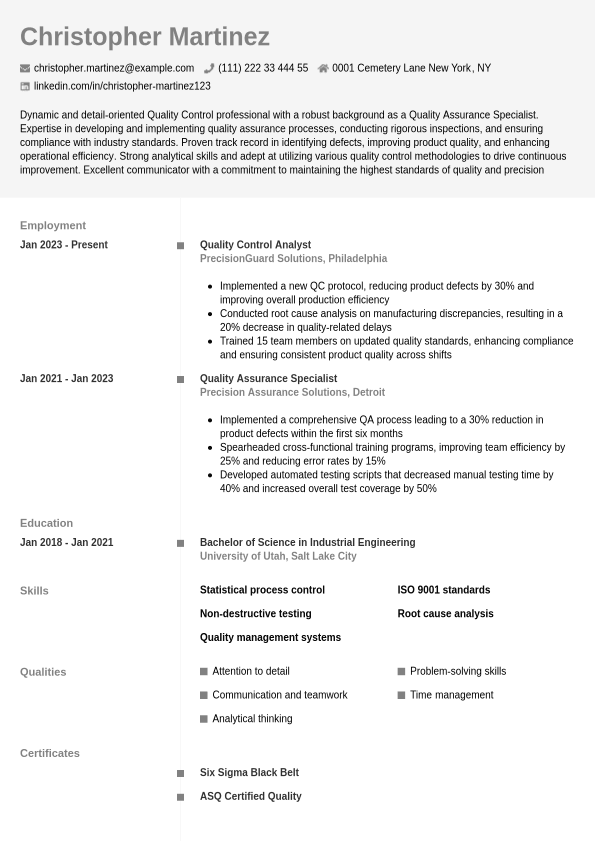 Resume Examples | Jobseeker