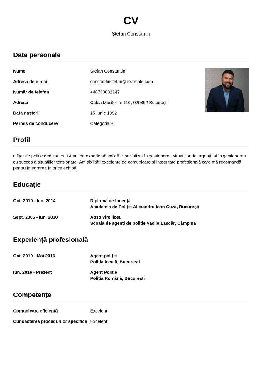 Modele de CV profesionale | Jobseeker