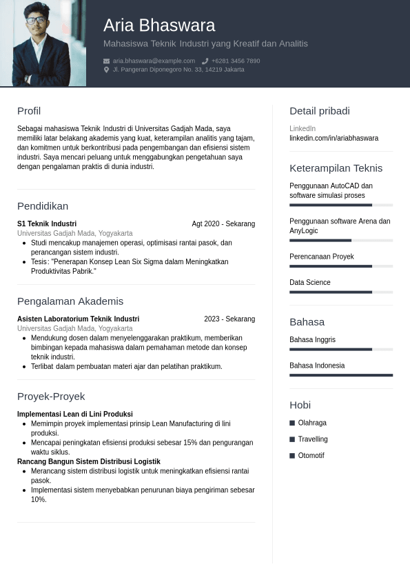 Contoh CV Mahasiswa | Jobseeker