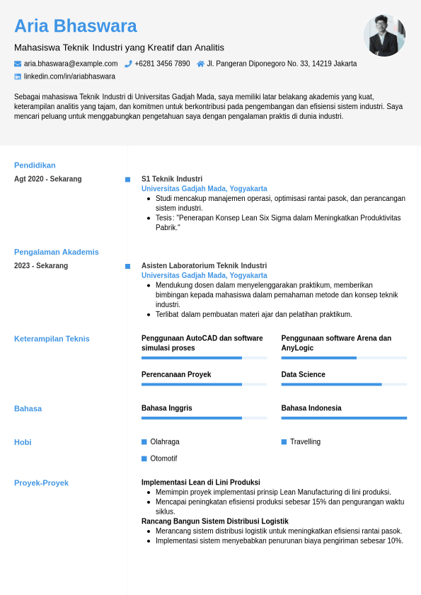 Contoh CV Mahasiswa | Jobseeker