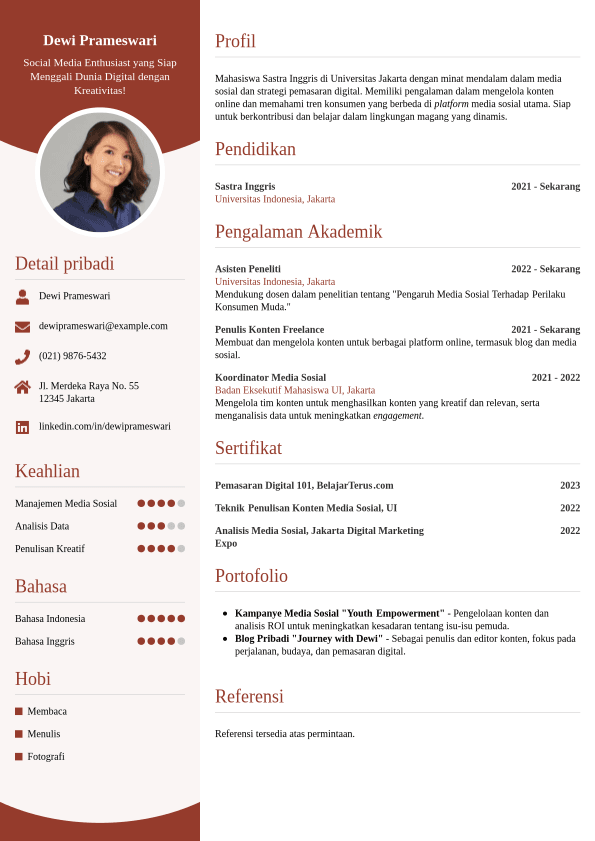 Contoh CV | Jobseeker