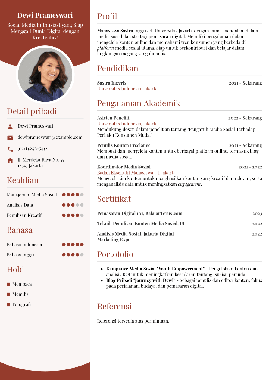 Template CV | Jobseeker