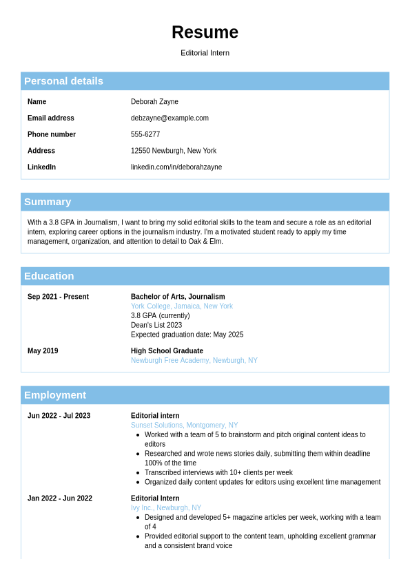Reverse Chronological Resume: Tips & Examples | Jobseeker