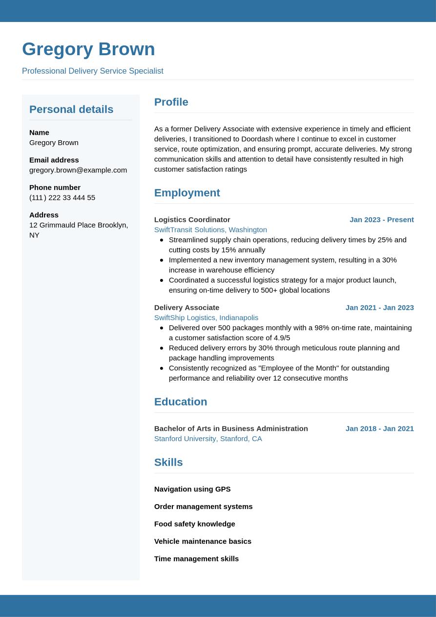 Art Director Resume Example | Jobseeker
