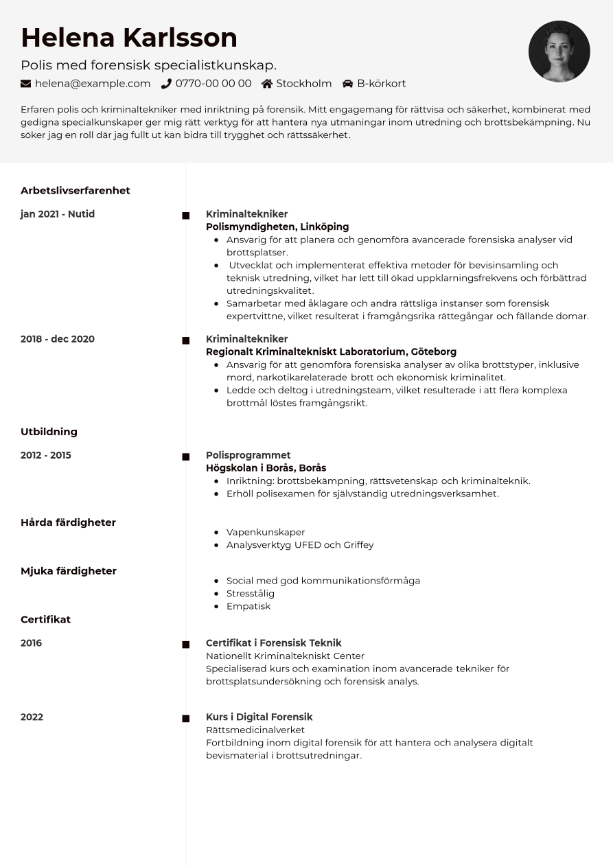 CV-exempel | Jobseeker