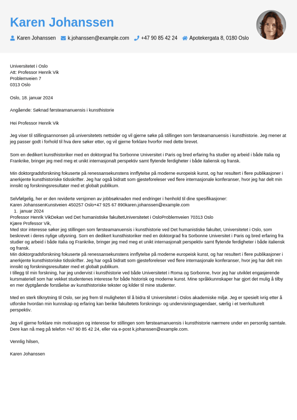 Jobbsøknad eksempler | Jobseeker