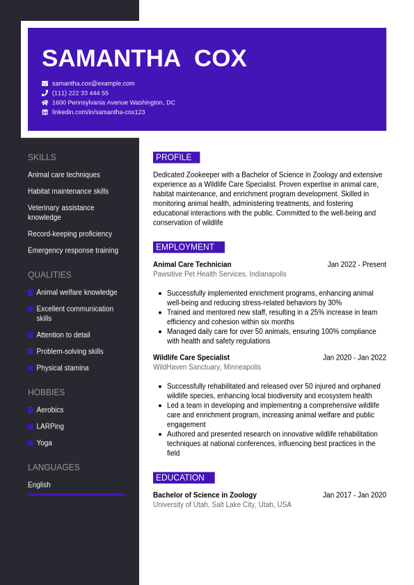 Resume examples | Jobseeker