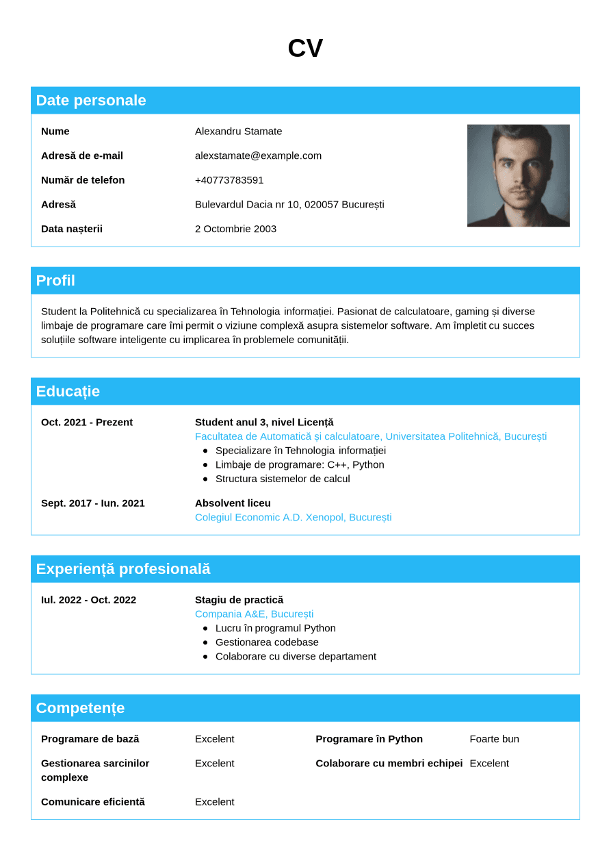 Modele de CV profesionale | Jobseeker