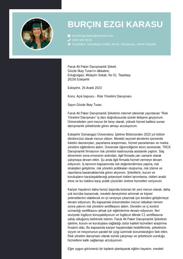 Yeni Mezun Ön Yazı Örnekleri | Jobseeker