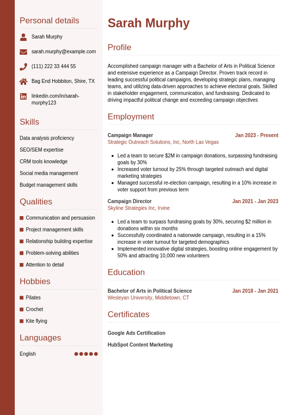 McKinsey Resume Example | Jobseeker