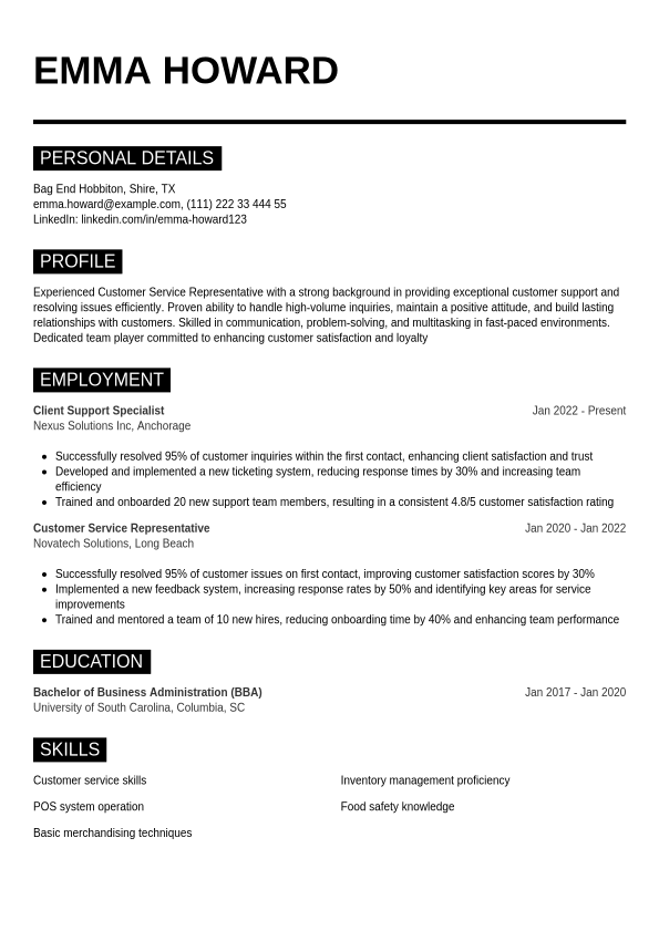 Publix Resume Writing Guide & Tips | Jobseeker