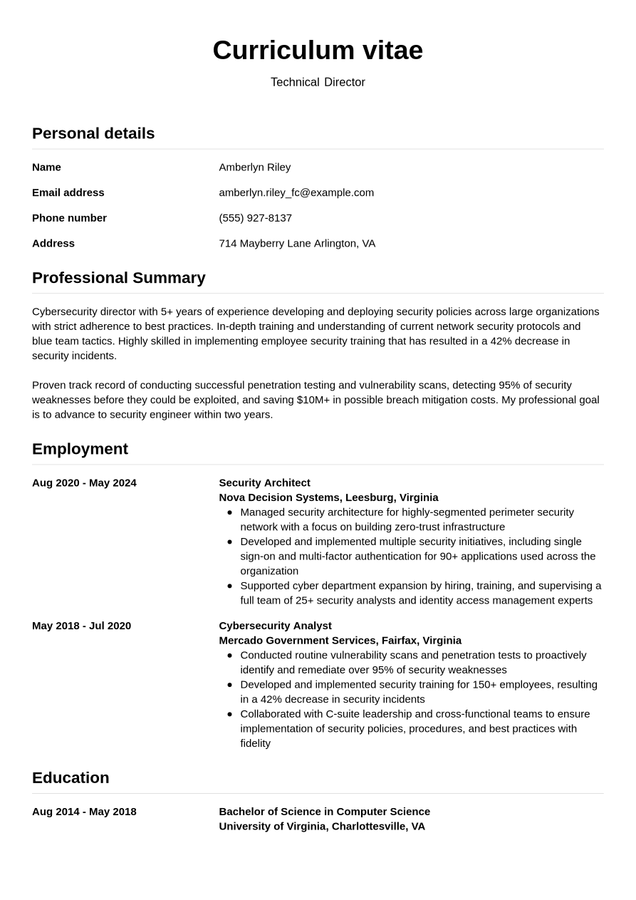 Federal Resume Example | Jobseeker