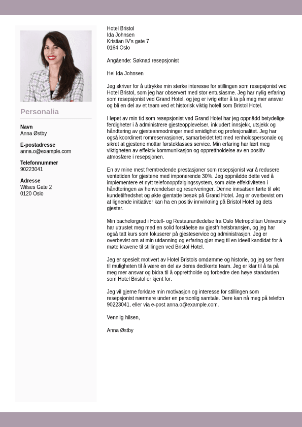 Butikkmedarbeider jobbsøknad eksempel | Jobseeker