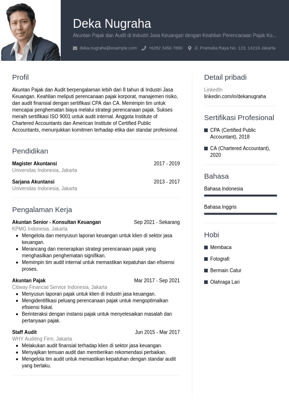 Contoh CV Akuntansi | Jobseeker