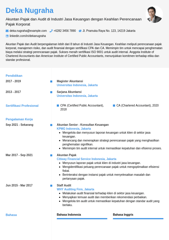 Contoh CV Akuntansi | Jobseeker