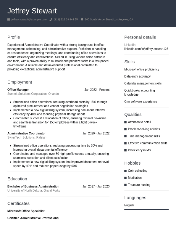 Office Assistant Resume Writing Guide & Tips | Jobseeker