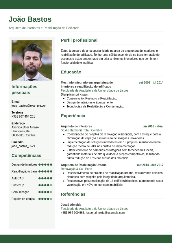 Exemplo de curriculum vitae de um contabilista | Jobseeker