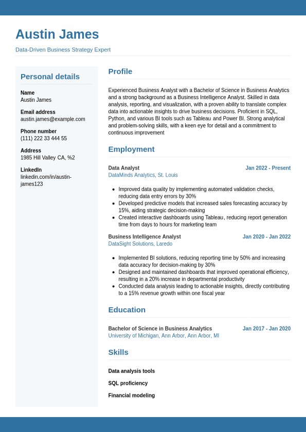 Resume examples | Jobseeker