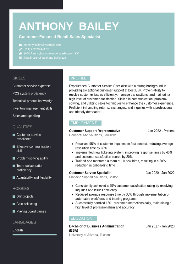 Disney Resume Example | Jobseeker