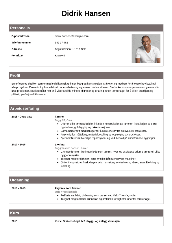 CV-eksempler | Jobseeker