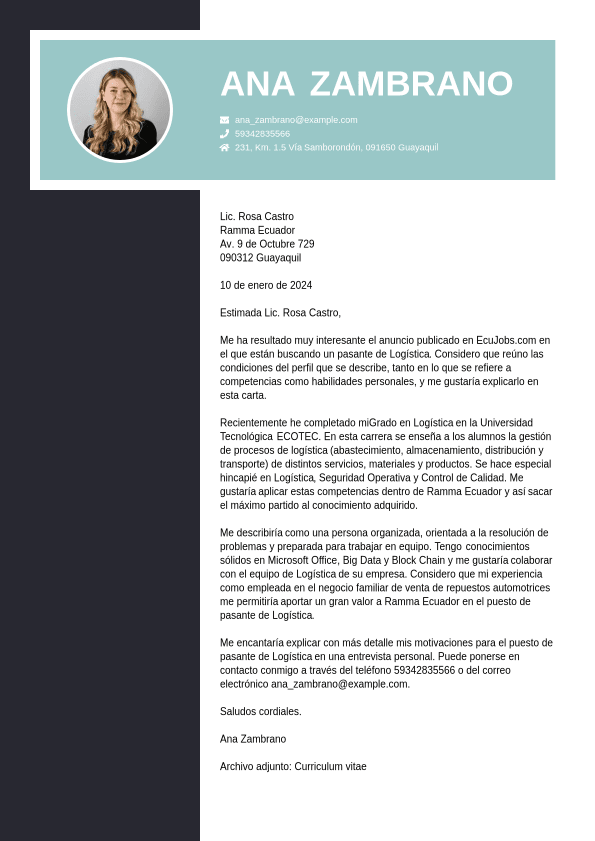 Atención al cliente: Ejemplo de carta de presentación | Jobseeker