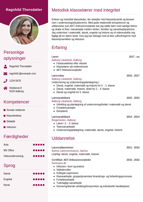 CV-skabeloner | Jobseeker