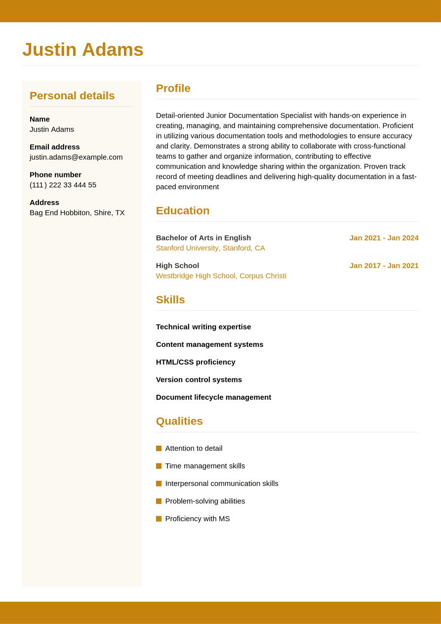 Documentation Specialist Resume Writing Guide & Tips | Jobseeker