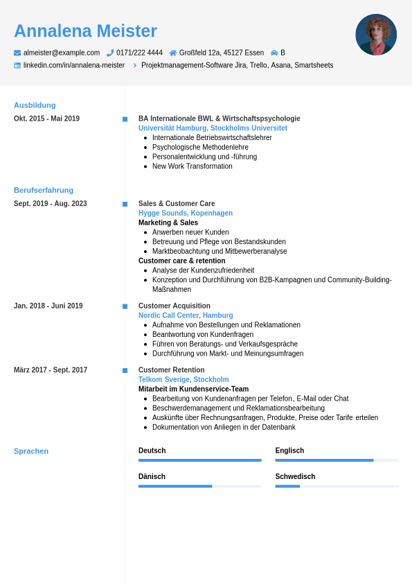 Lebenslauf-Beispiel als Projektmanager | Jobseeker