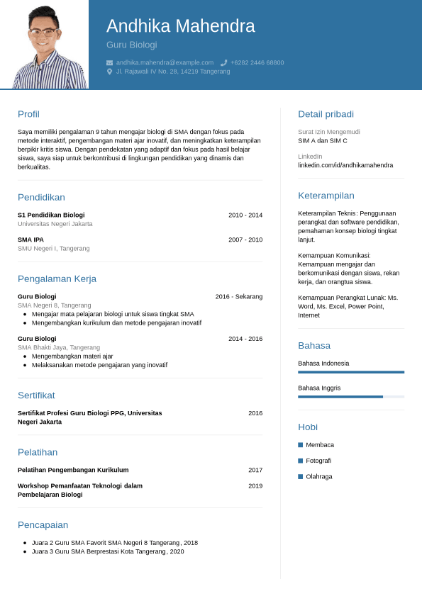 Contoh CV | Jobseeker