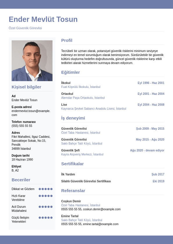 CV örnekleri | Jobseeker