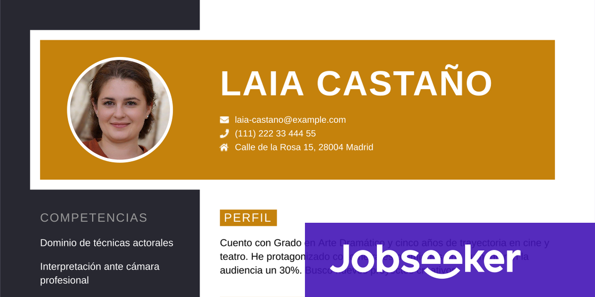 Currículum de actor ejemplo y consejos | Jobseeker