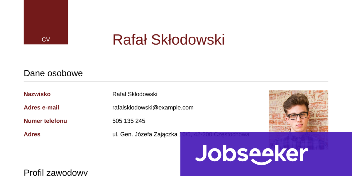 Przykład CV informatyka | Jobseeker