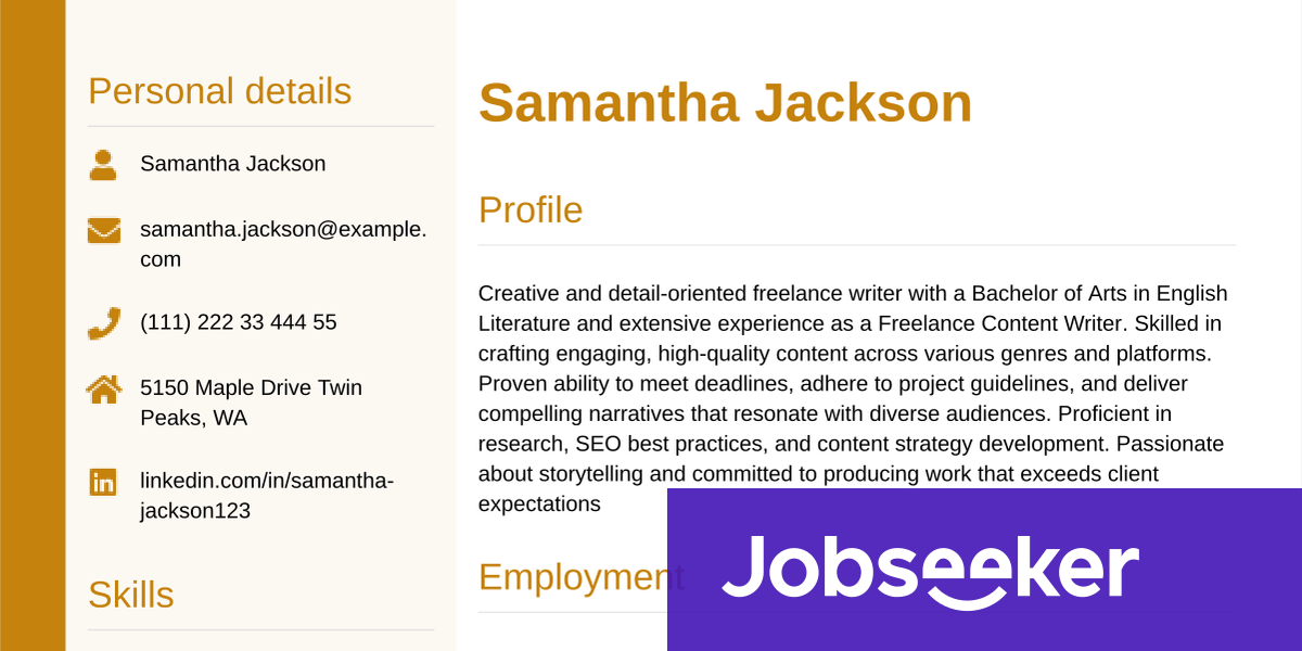 Freelance Writer Resume Writing Guide & Tips | Jobseeker
