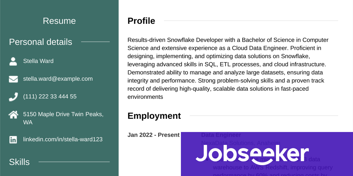 Snowflake Resume Writing Guide & Tips | Jobseeker
