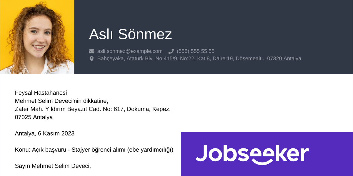 Staj Ön Yazı Örnekleri | Jobseeker