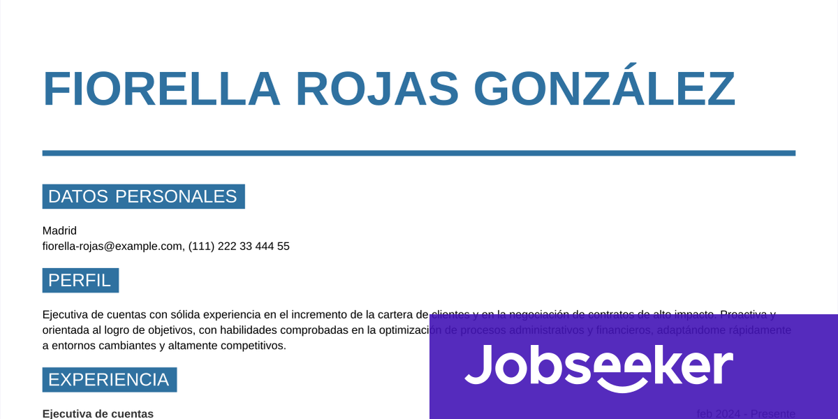 Currículum para PepsiCo ejemplo y consejos | Jobseeker