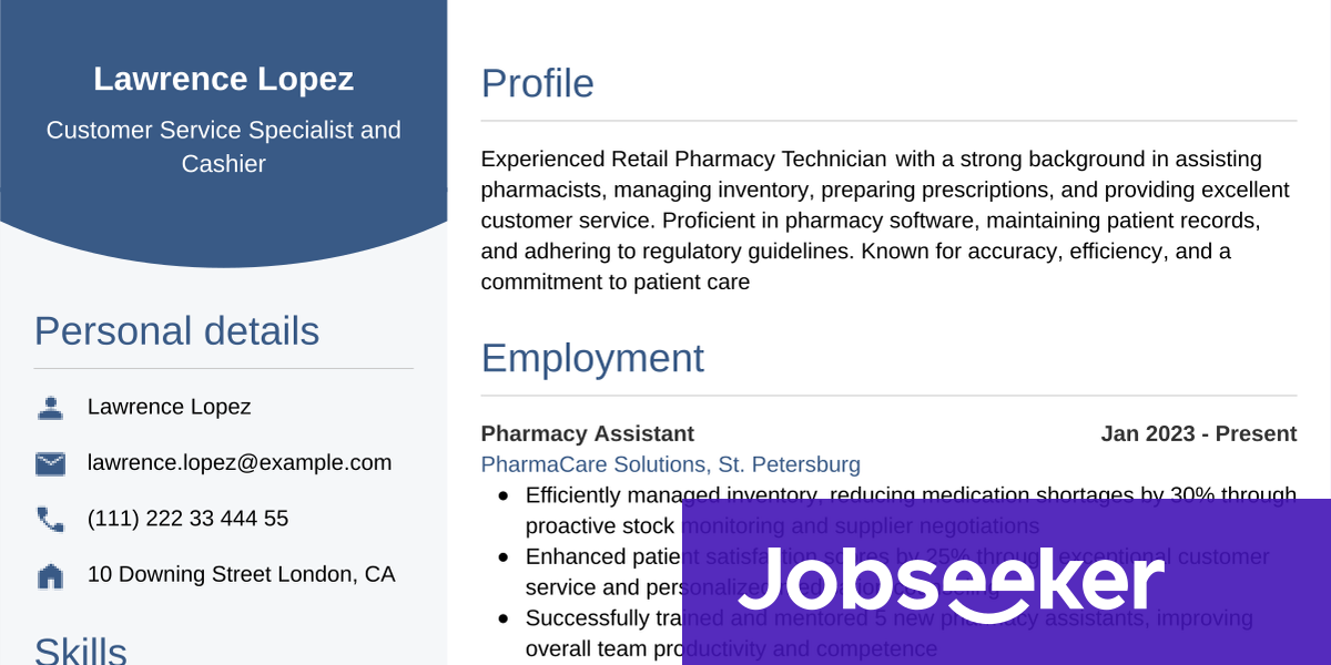 Walgreens Resume Example | Jobseeker