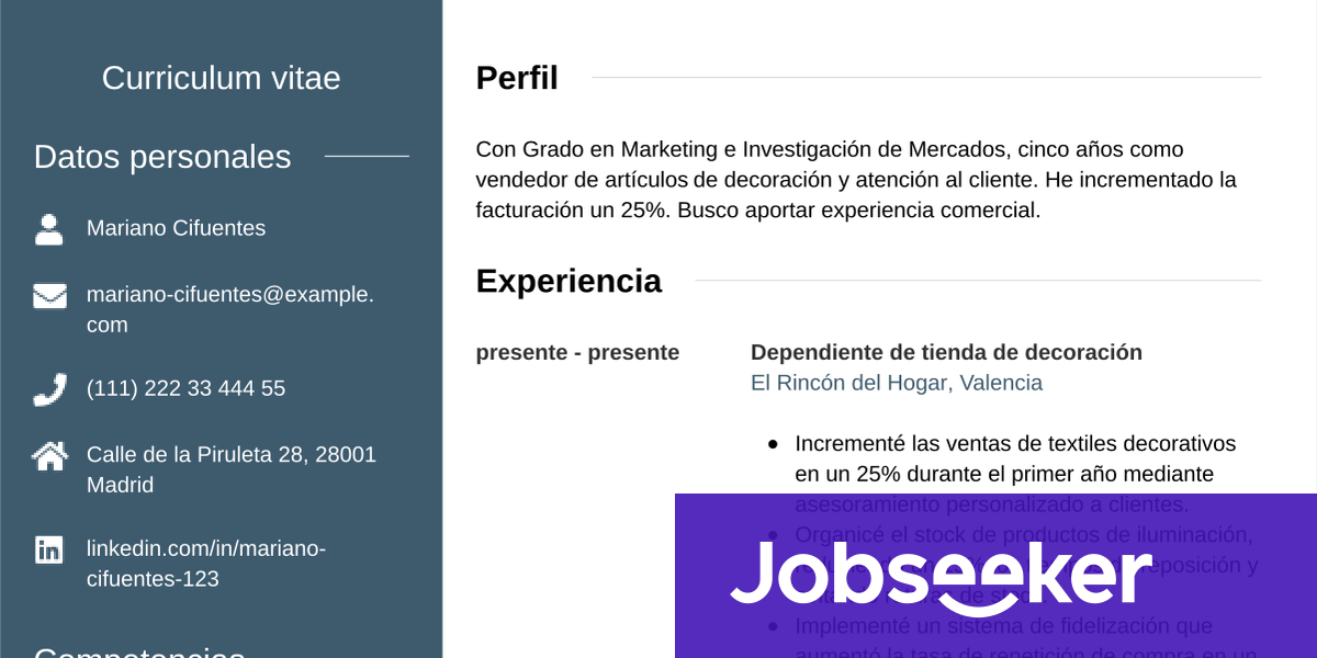 Currículum para Zara Home ejemplo y consejos | Jobseeker