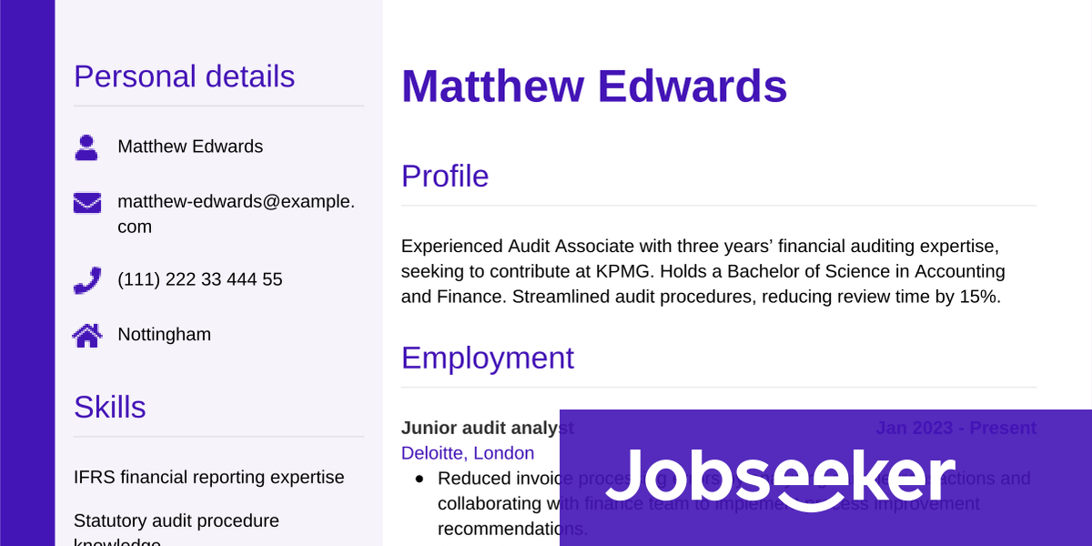 KPMG CV Writing Guide & Tips | Jobseeker
