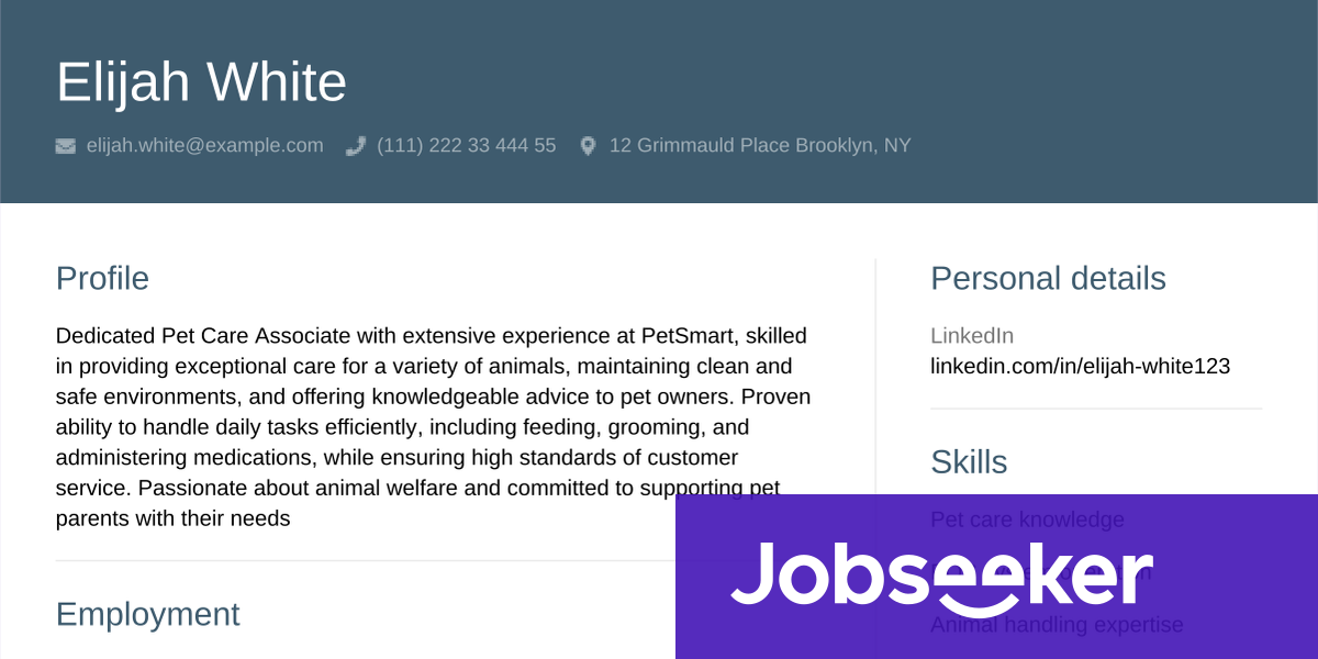 Petsmart Resume Writing Guide & Tips | Jobseeker